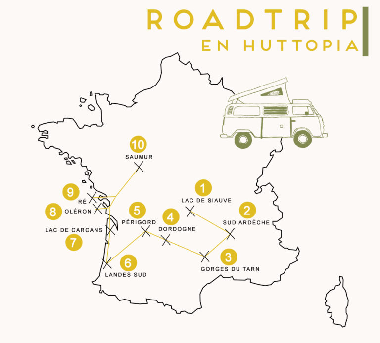 Départ imminent pour un roadtrip en Huttopia